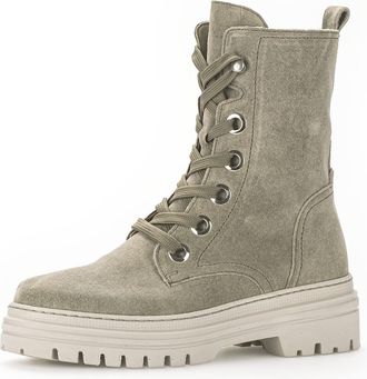 Gabor Damen Combat Boots, Frauen Stiefeletten,Wechselfußbett,Best Fitting,warm,gefüttert,Stiefel,Bootee,Booties,Salbei (dust),37.5 EU / 4.5 UK