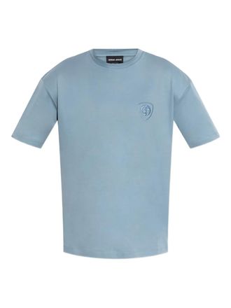 Giorgio Armani T-Shirt mit Emblem - Blau