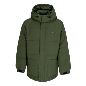 Obey Gr&uuml;ne Daunenjacke mit hohem Kragen - - Jackets - Herren - Gr&uuml;n - XL