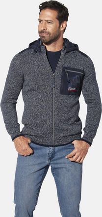Jan Vanderstorm Kapuzenstrickjacke DJARKE mit Rei&szlig;verschlusstasche