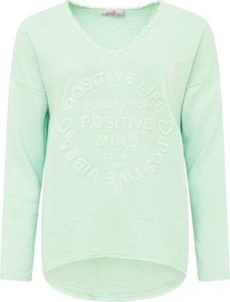 Zwillingsherz Sweatshirt Positiv f&uuml;r Damen Frauen - Hochwertiger Baumwoll Pullover Hoodie Pulli Langarm kuschelig weich Langarmshirt Oversized Sommer