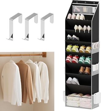 Generico T&uuml;r des Schuhregals: 8 Ebenen &uuml;ber dem Organizer f&uuml;r 16-24 Paare, platzsparende L&ouml;sung von