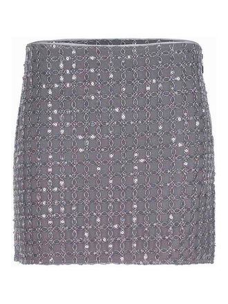 Rotate Jupe Midi - Gris