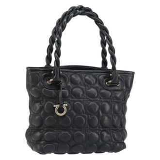 Ferragamo Pre-owned Lederhandtasche - - Pre-owned - Damen - Schwarzk - ONE SIZE