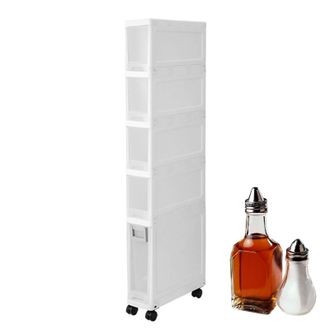 Generic Hoher Schmaler Aufbewahrungsschrank | Hoher Garderobenschrank F&uuml;r Enge R&auml;ume | Badezimmerschrank Fuer Kleine Raeume,F&uuml;r Zuhause K&uuml;che Bad Schlafzimmer