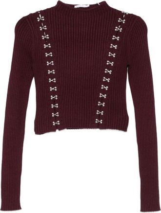 Patrizia Pepe Pullover mit Metalldetail - Violett