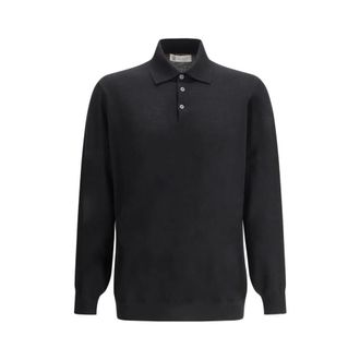 Brunello Cucinelli Elegantes Woll-Poloshirt - - Tops - Herren - Schwarzk - M