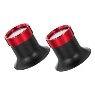 BESTONZON 2st&uuml;cke Schmucklupe Aus Aluminiumlegierung Und Glaslinsen Facher Vergr&ouml;&szlig;erung F&uuml;r Uhrenreparaturen Juweliere Und Detailreiche Objekte