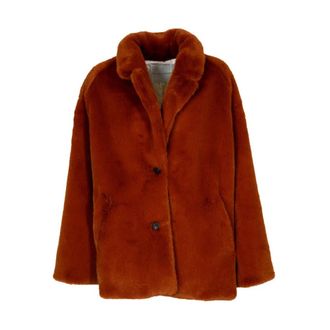 Skills & Genes Kurzer Mantel mit klassischem Kragen und weiten &Auml;rmeln - - Jackets - Damen - Braun - M