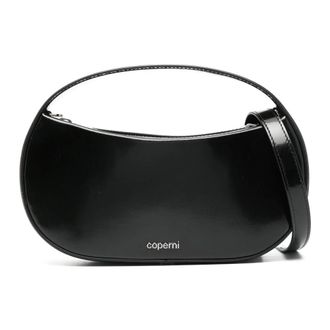 Coperni Femme, Sacs, Noir, Taille: ONE Size Sac à main en cuir noir avec bandoulière amovible