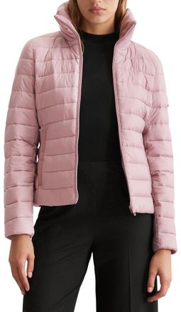 Marc O'Polo Damen Steppjacke mit Stehkragen wasserabweisend, Rosa (Dark Mauve), 44