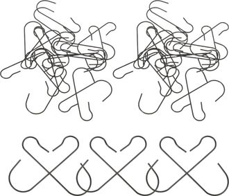 Cabilock 200 Stück Weihnachtsdeko Haken aus Robustem Metall Wiederverwendbare Ornamenthalter für Außenlichter Vielseitige Aufhänger für Halloween Weihnachtsbau