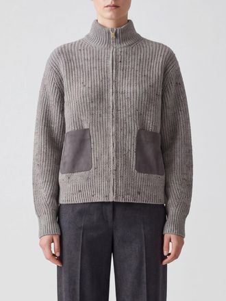 Fabiana Filippi Cardigan coupe d&eacute;contract&eacute;e en laine m&eacute;lang&eacute;e avec col montant et zip