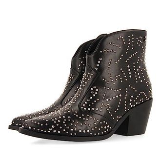 Gioseppo Bottines style santiags noires avec détail clouté pour femme struer