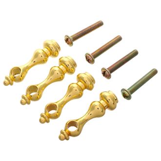 Cabilock 4 STÜCKE Metallverbinder für Möbel Geländerpfosten aus Robustem Eisen Goldfarben Einfache Montage Vielseitig für Schränke Weinregale und Glasgeländer 