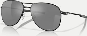 Oakley Contrail - Ovale, polarisierte Sonnenbrille in mattem Schwarz mit grauen verspiegelten Gl&auml;sern