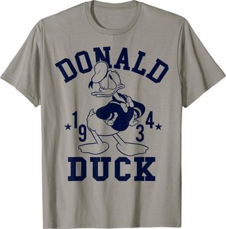 Disney Donald Duck Blue and White Angry Pose Portrait T-Shirt