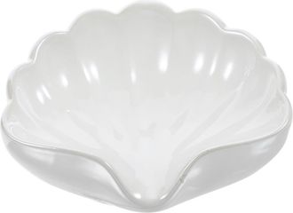 Holibanna Keramik Muschelform Seifenablage mit Ablauf Elegante Seifenablage ohne Bohren für Badezimmer Seifenhalter für Bad und Küche