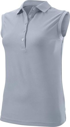 Wilson Damen Sleeveless Polo T-Shirt, Grau, S