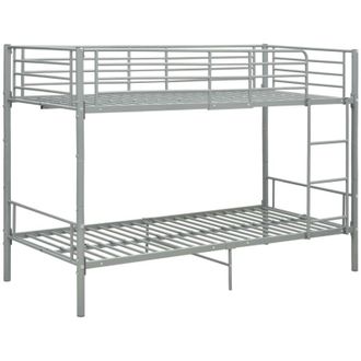 vidaXL Metall Etagenbett Grau 90x200 cm