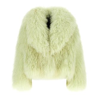 BLANCHA Mongolia Shearling Jacke - - Jackets - Damen - Gr&uuml;n - S