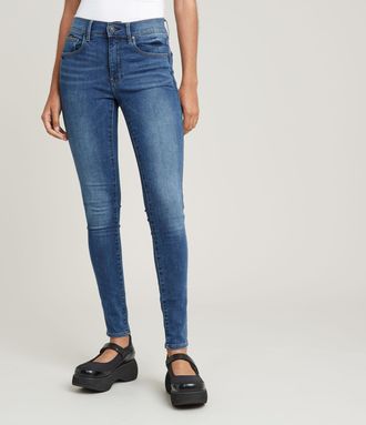 G-Star 3301 Mid Skinny Jeans - Mittelblau - Damen