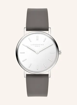 Liebeskind Liebeskind Armbanduhr Aus Echtleder grau