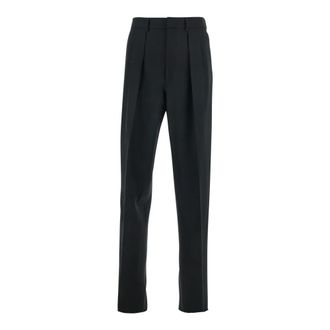 Tom Ford Schwarze Hochtaillierte Wollhose - - Trousers - Herren - Schwarzk - L