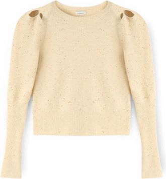 Motivi Femme, Pulls, Beige, Taille: 38 FR Pull en Mohair avec Sequins