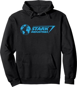 MARVEL Iron Man Stark Industries Logo Blue Pullover Hoodie
