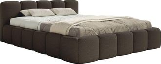 Selsey Selsey - Cloudy Low - Polsterbett 180x200 mit Holzlattenrost, braun Boucl&eacute;