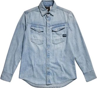 G-Star Homme, Chemises, Bleu, Taille: L Dakota Slim Denim Shirt