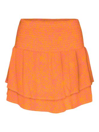 Vero Moda Damen Vmmenny Mini Smock Skirt WVN Ga Rock, Georgia Peach/AOP:melin, L EU