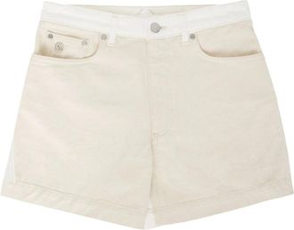 Stella McCartney Femme, Shorts, Beige, Taille: W26 Bandana Denim Shorts