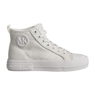 Michael Kors Hochgeschnittene Leinwand-Sneakers f&uuml;r Frauen - - Shoes - Damen - Wei&szlig; - 40 EU