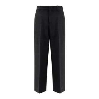 Gucci Schwarze Wollhose Hakenverschluss - - Trousers - Damen - Schwarzk - XS