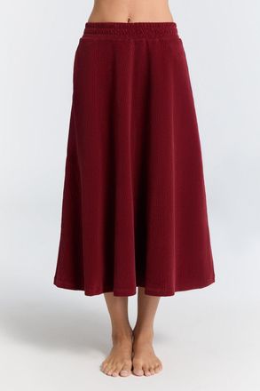 Leela Cotton Damen vegan Rock Corduroy Bordeaux