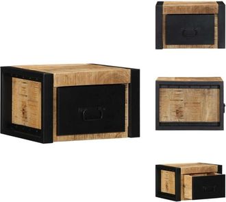 vidaXL Table de chevet 40x35x25 cm bois massif de manguier brut - Table De Chevet - Tables De Chevet - Armoire De Lit - Table Dappoint Pour Chambre à