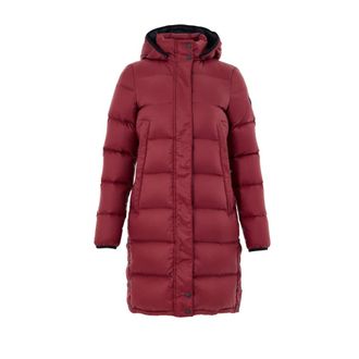 Moose Knuckles Femme, Manteaux, Rouge, Taille: 38 FR Piumino Puffer Lungo Imbottito Cappuccio