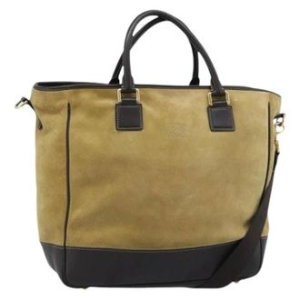 Loewe Sac cabas en daim Pre-owned - Femme - Pre-owned - Beige - Taille: ONE Size