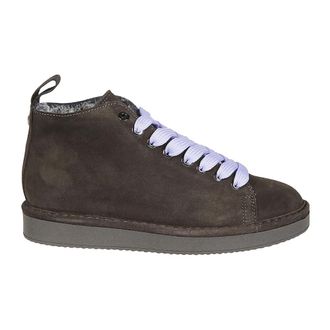 Panchic Wildlederimitat Stiefelette mit Kunstfell - - Shoes - Damen - Braun - 40 EU