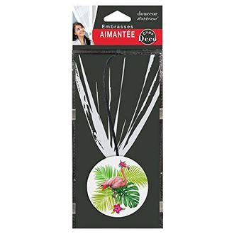 Douceur d'Intérieur Weiche Innenraffhalter, magnetisch, L 43 x (0) 6 cm, MDF Bedruckt Flamingotic