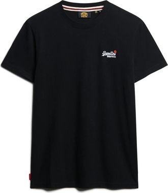 Superdry Logo Baumwoll-T-Shirt mit kurzen &Auml;rmeln - - Tops - Herren - Schwarzk - XL