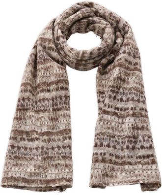 Hemisphere Femme, Accessoires, Brun, Taille: ONE Size Écharpe en Cachemire avec Motif Unique