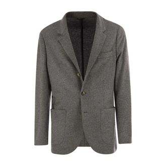 Brunello Cucinelli Zweiknopf-Strickblazer - - Jackets - Herren - Grau - 3XL