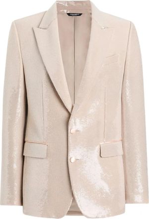 Dolce & Gabbana blazer à sequins - Tons neutres