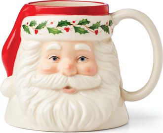 Lenox 895044 Weihnachtsmann-Tasse, mehrfarbig, 473 ml, Weihnachts-Trinkgeschirr