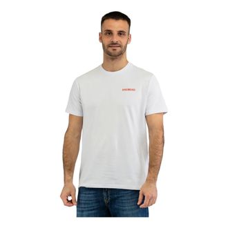 Dirk Bikkembergs Homme, Tops, Blanc, Taille: S T-shirt dynamique et raffin&eacute;
