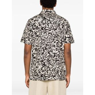 Dries Van Noten Abstract-Patterned Cotton Shirt - Black