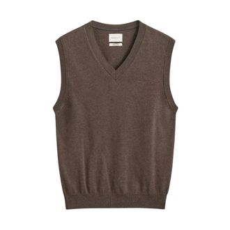 GANT Pull sans manches en maille - Homme - Pulls - Brun - Taille: M